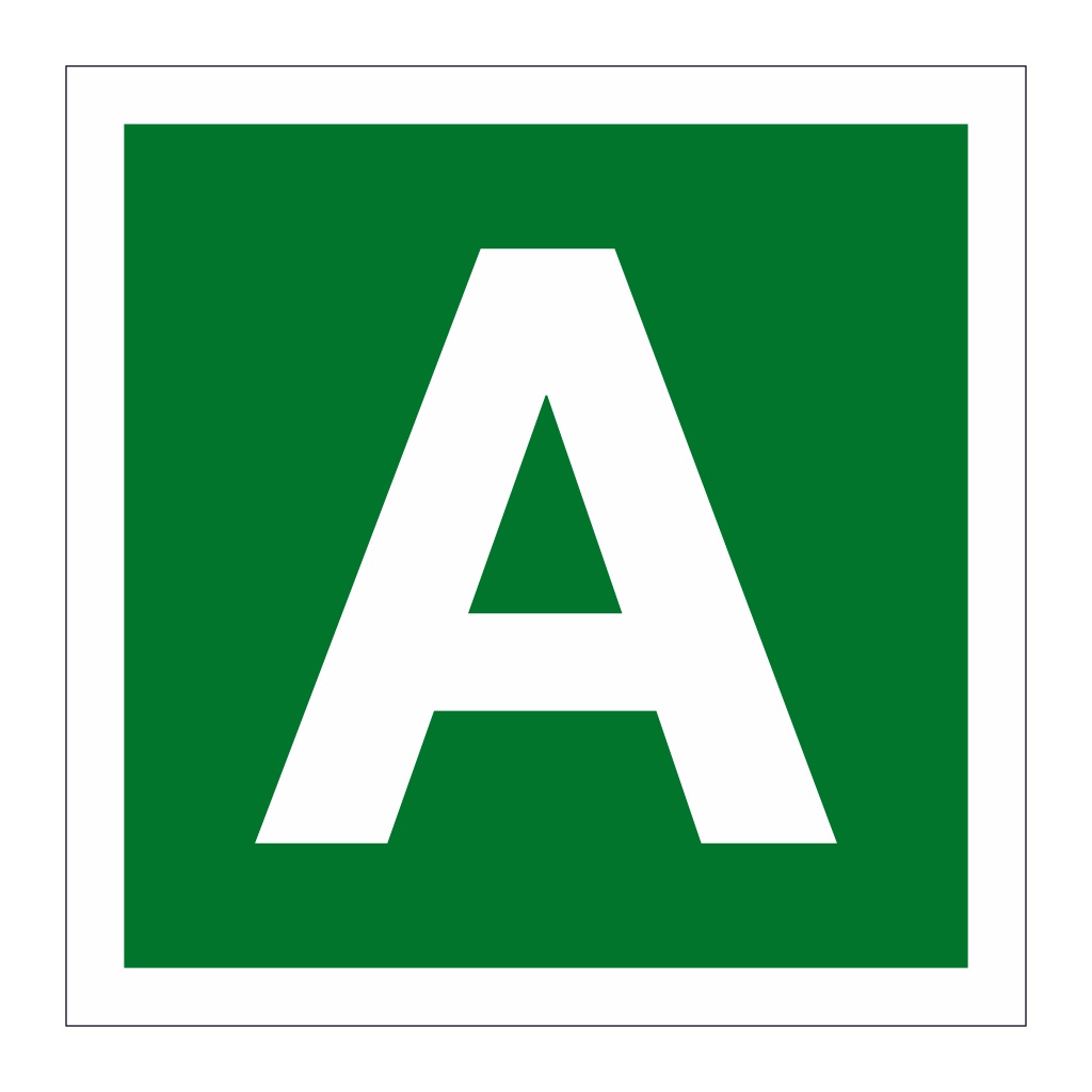 Assembly Point Letter A sign | Manufactured by British Safety Signs
