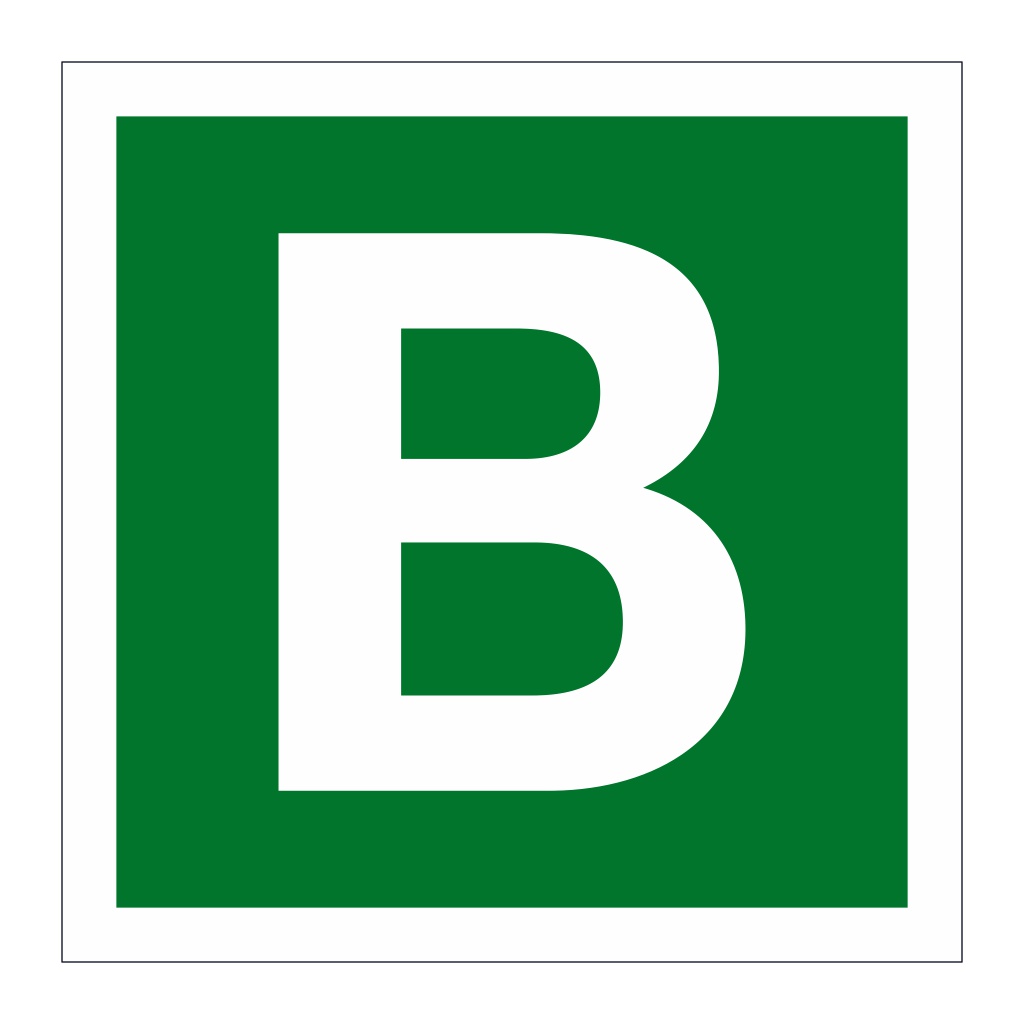 Assembly Point Letter B sign | by British Safety Signs