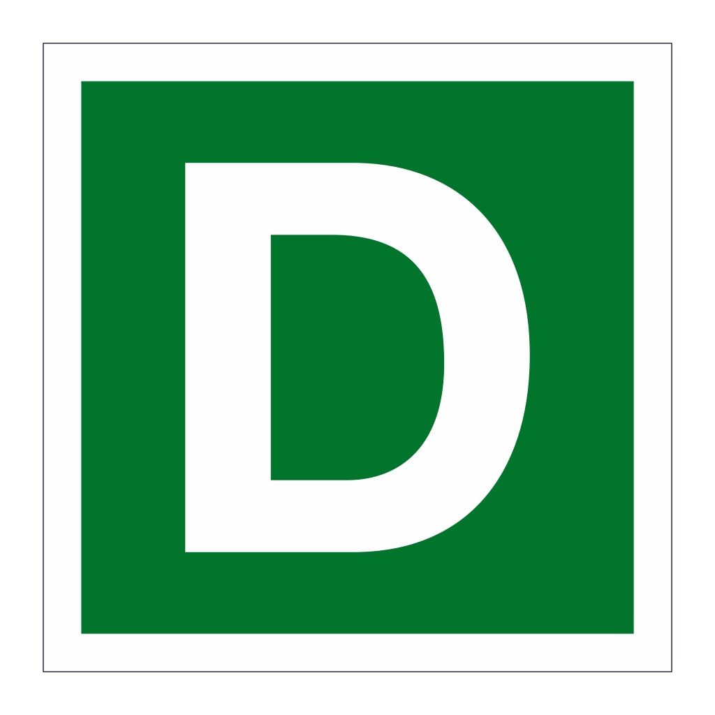 Assembly Point Letter D sign | by British Safety Signs
