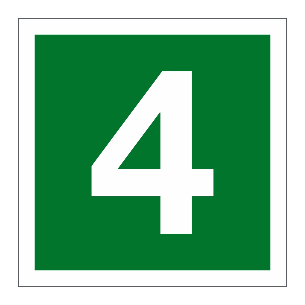 Assembly Point Number 4 sign | British Safety Signs