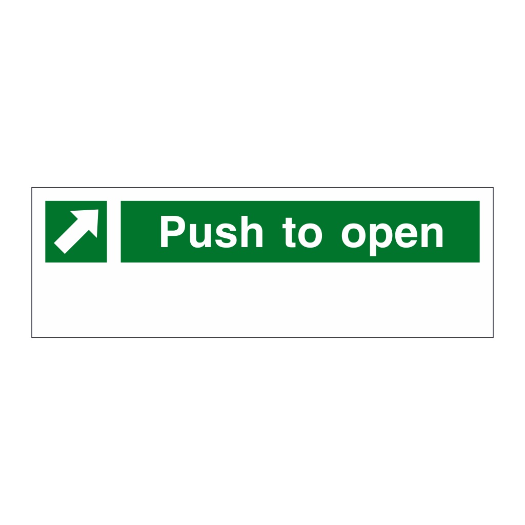 Push to open open sign | Manufactured by British Safety Signs