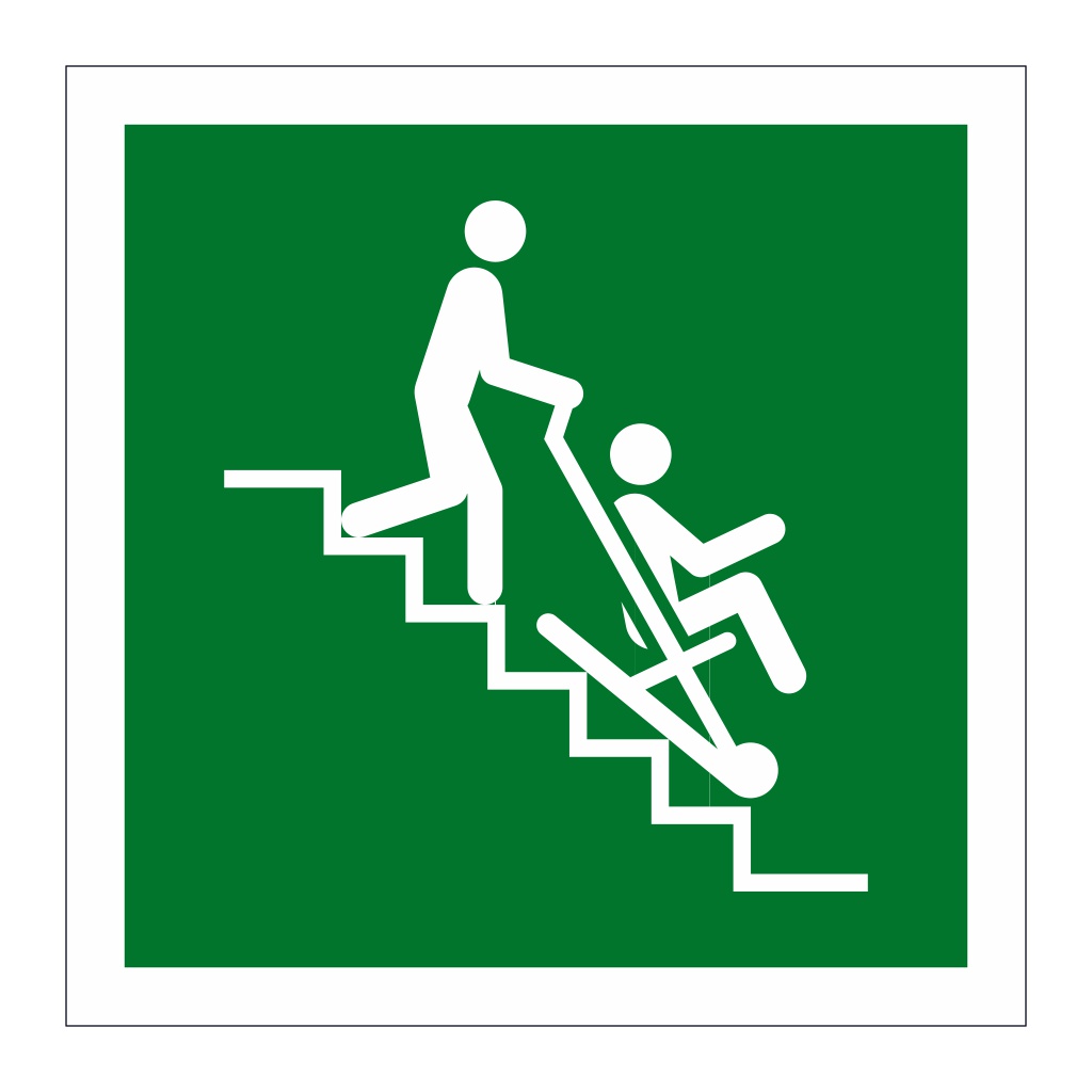 Emergency Evacuation Chair Symbol Only sign | British Safety Signs