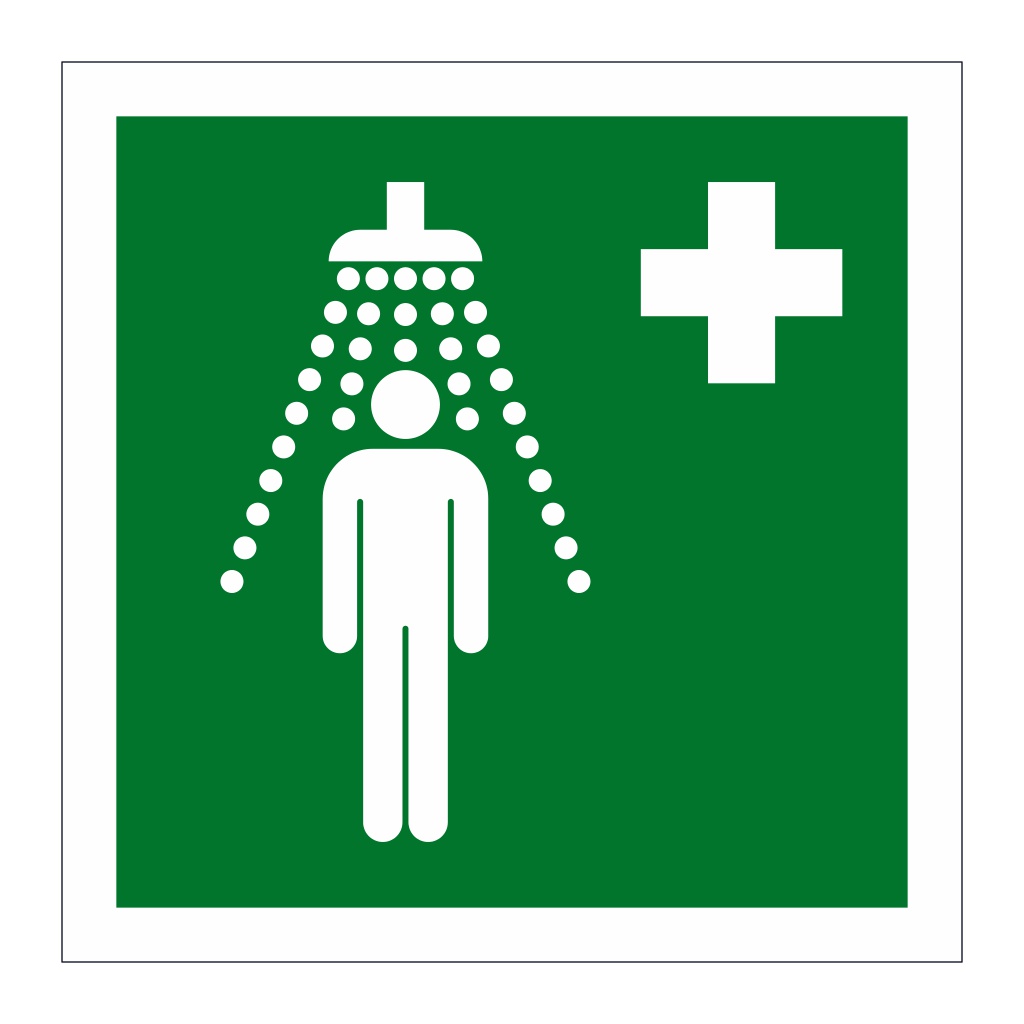 Emergency Shower Symbol Only Sign | British Safety Signs