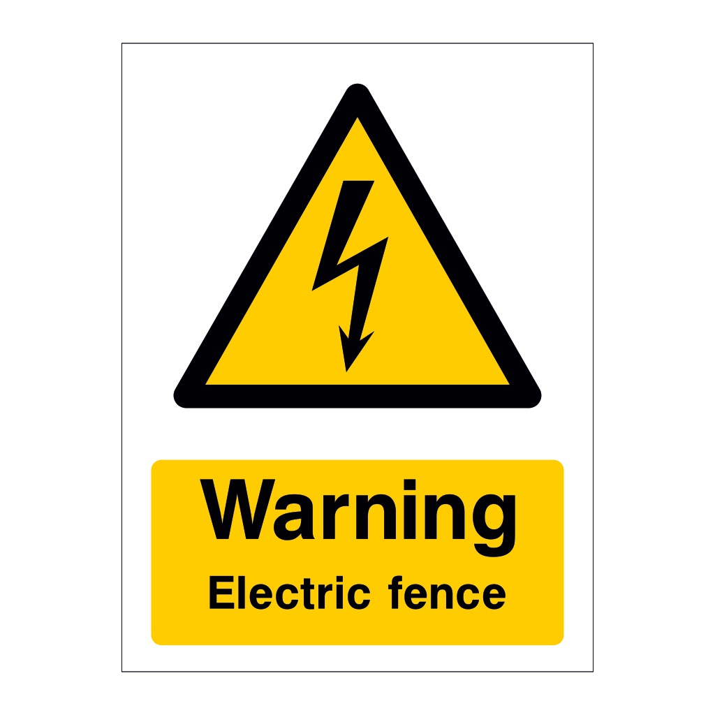 Warning Electric fence sign | British Safety Signs