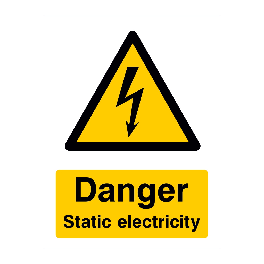 Danger Static electricity sign | British Safety Signs
