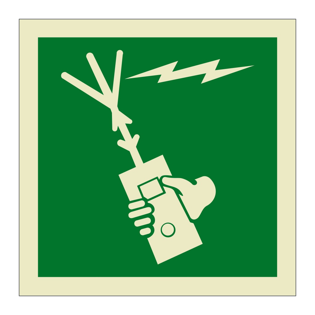 Survival craft portable radio symbol (Marine Sign) | British Safety Signs