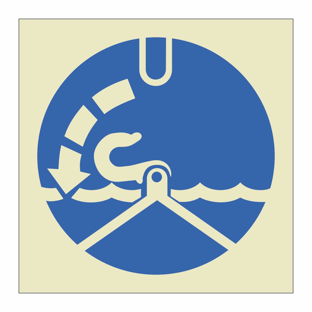 Release falls symbol (Marine Sign) | British Safety Signs