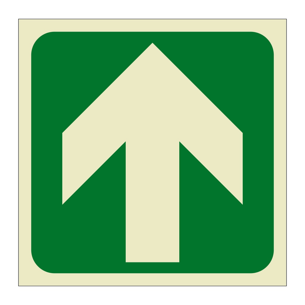 Up directional arrow (Marine Sign) | British Safety Signs