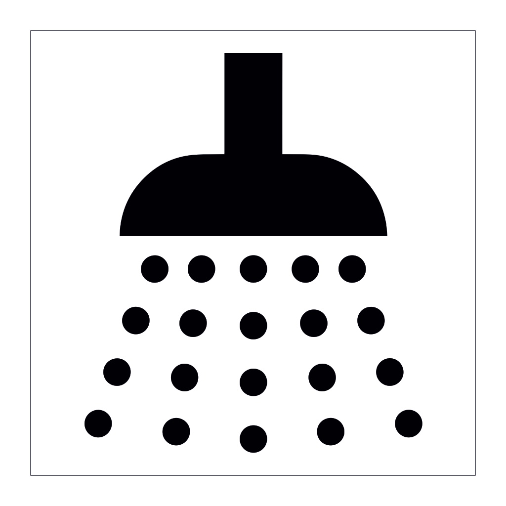 Shower facilities symbol sign | British Safety Signs