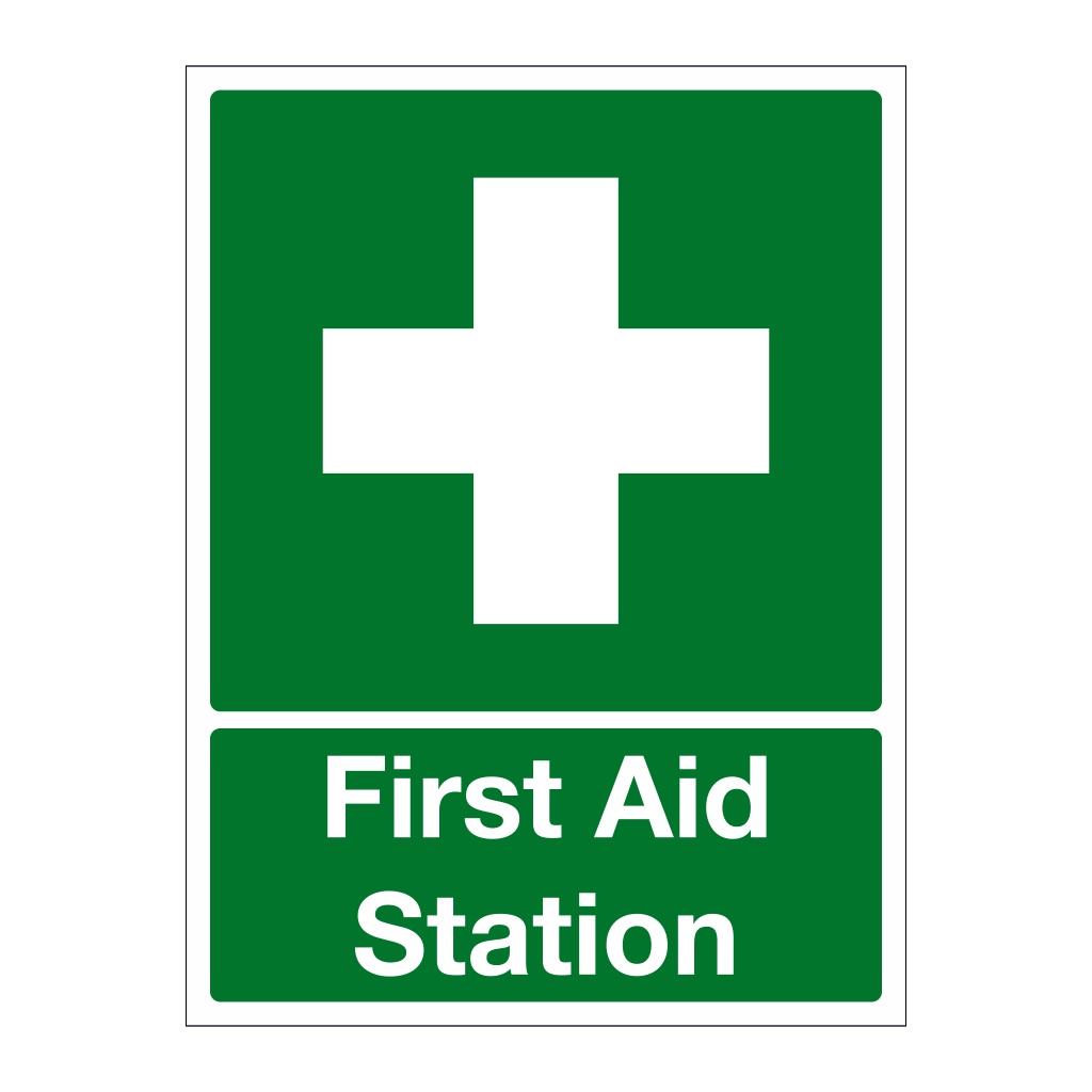 First Aid Station sign | Manufactured by British Safety Signs