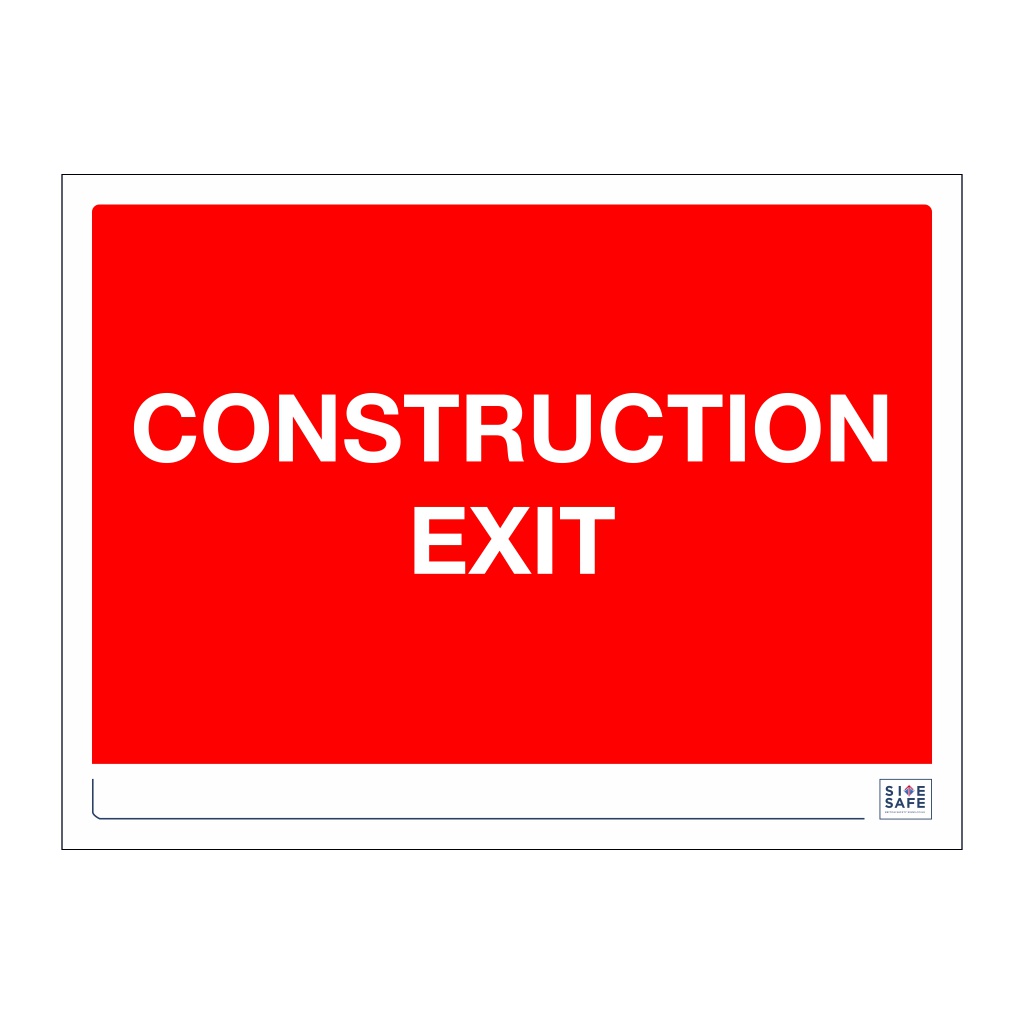 Site Safe - Construction exit sign |British Safety Signs