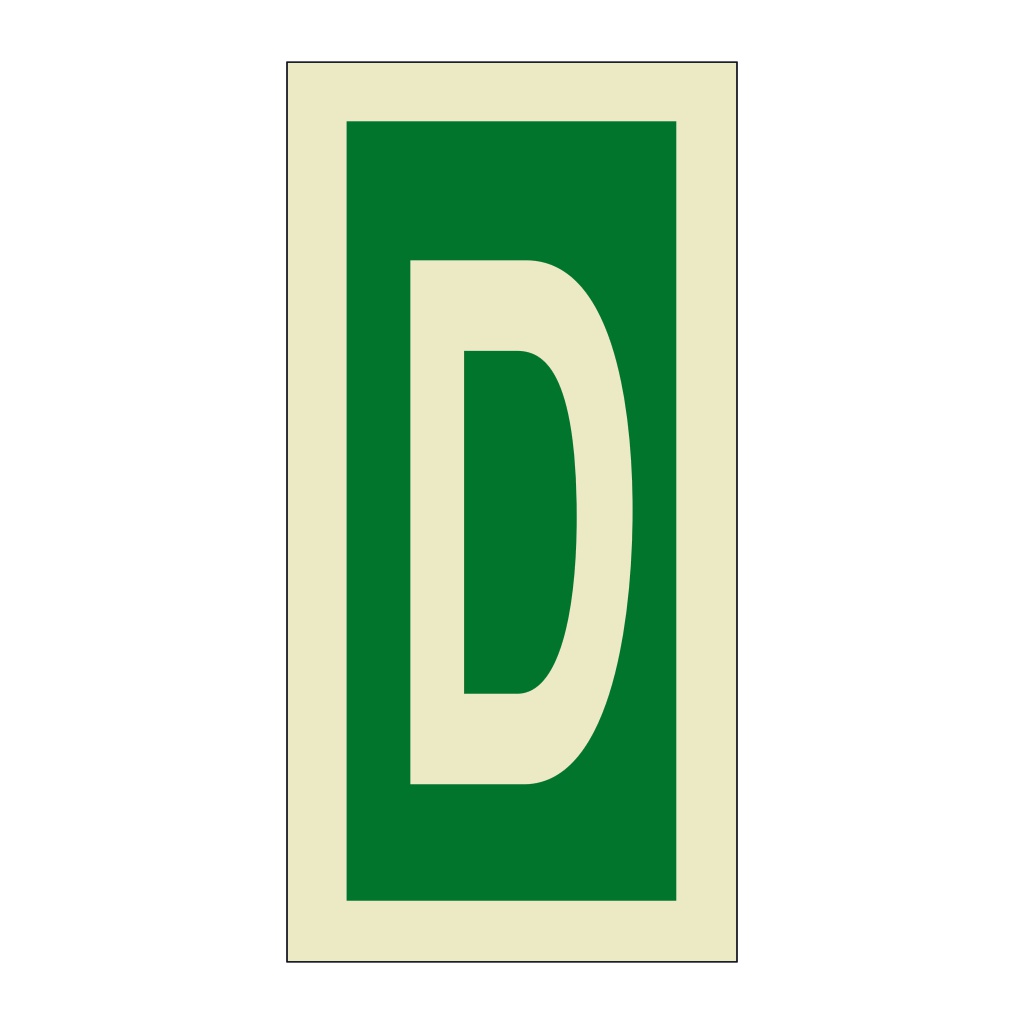 Letter D (Marine Sign) | British Safety Signs