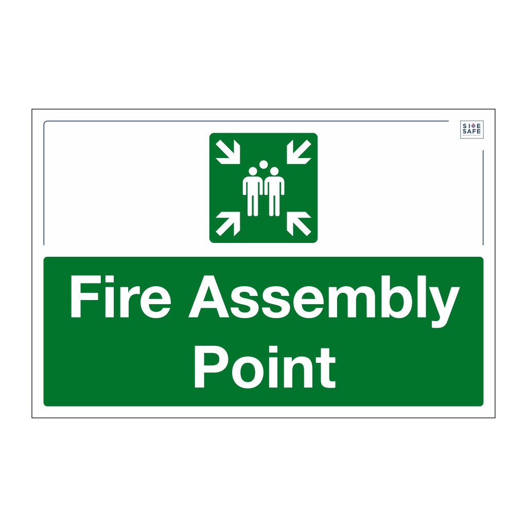 Site Safe - Fire Assembly point sign | British Safety Signs