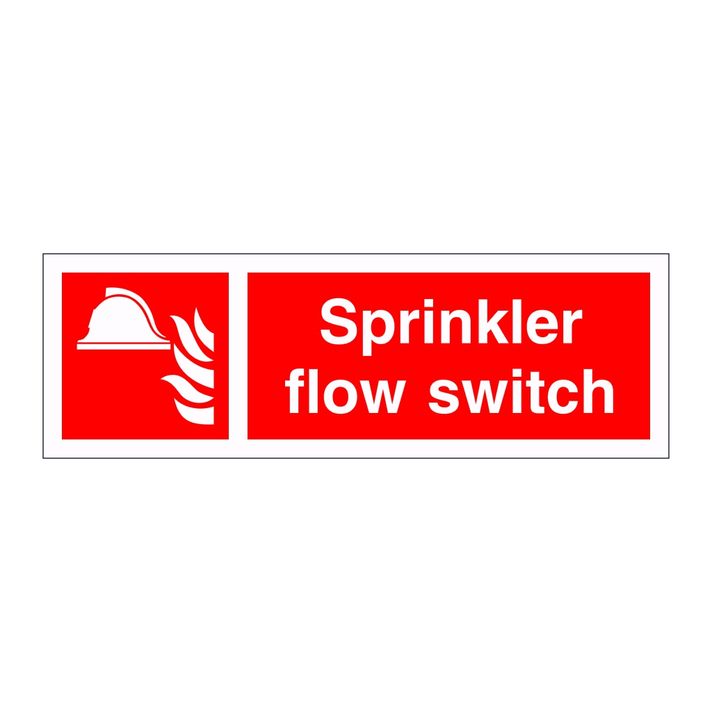 Sprinkler flow switch sign | British Safety Sign