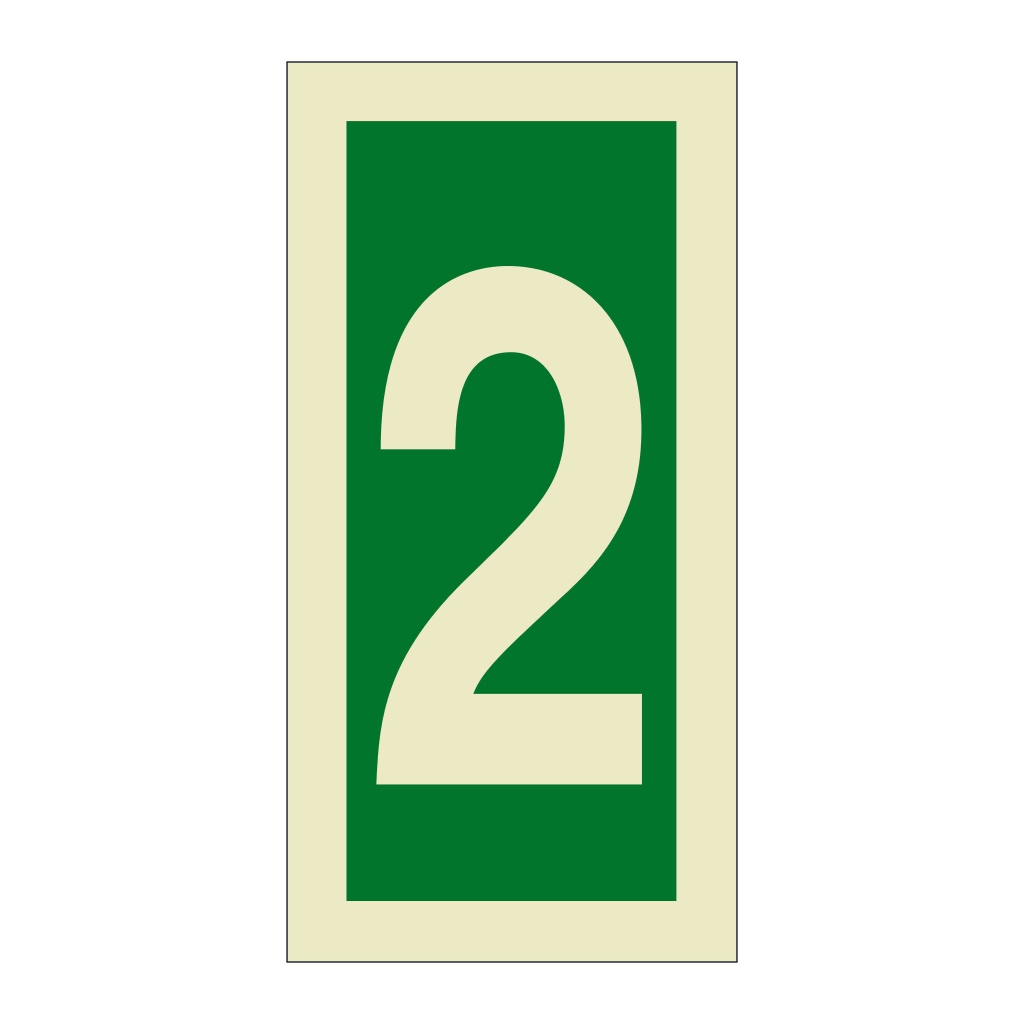 Number 2 (Marine Sign) | British Safety Signs