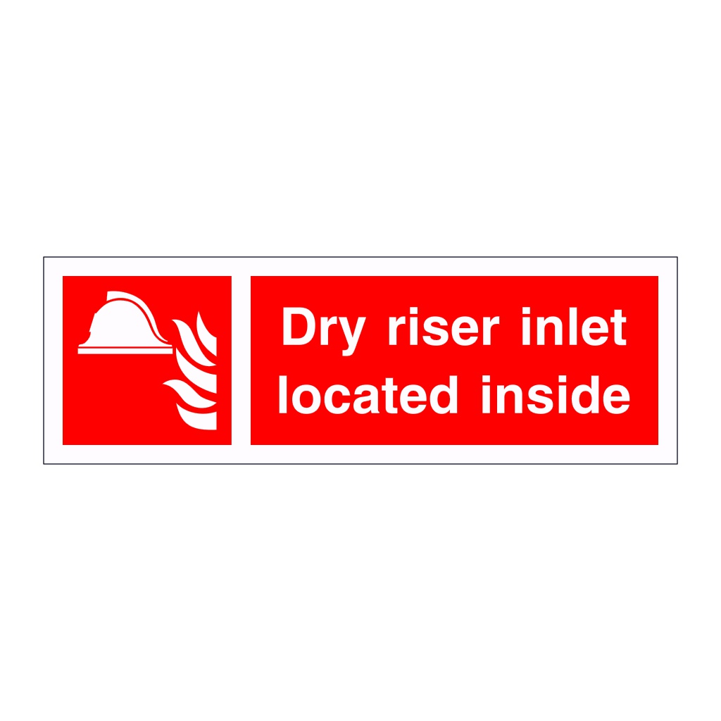 Dry riser inlet located inside sign | British Safety Sign
