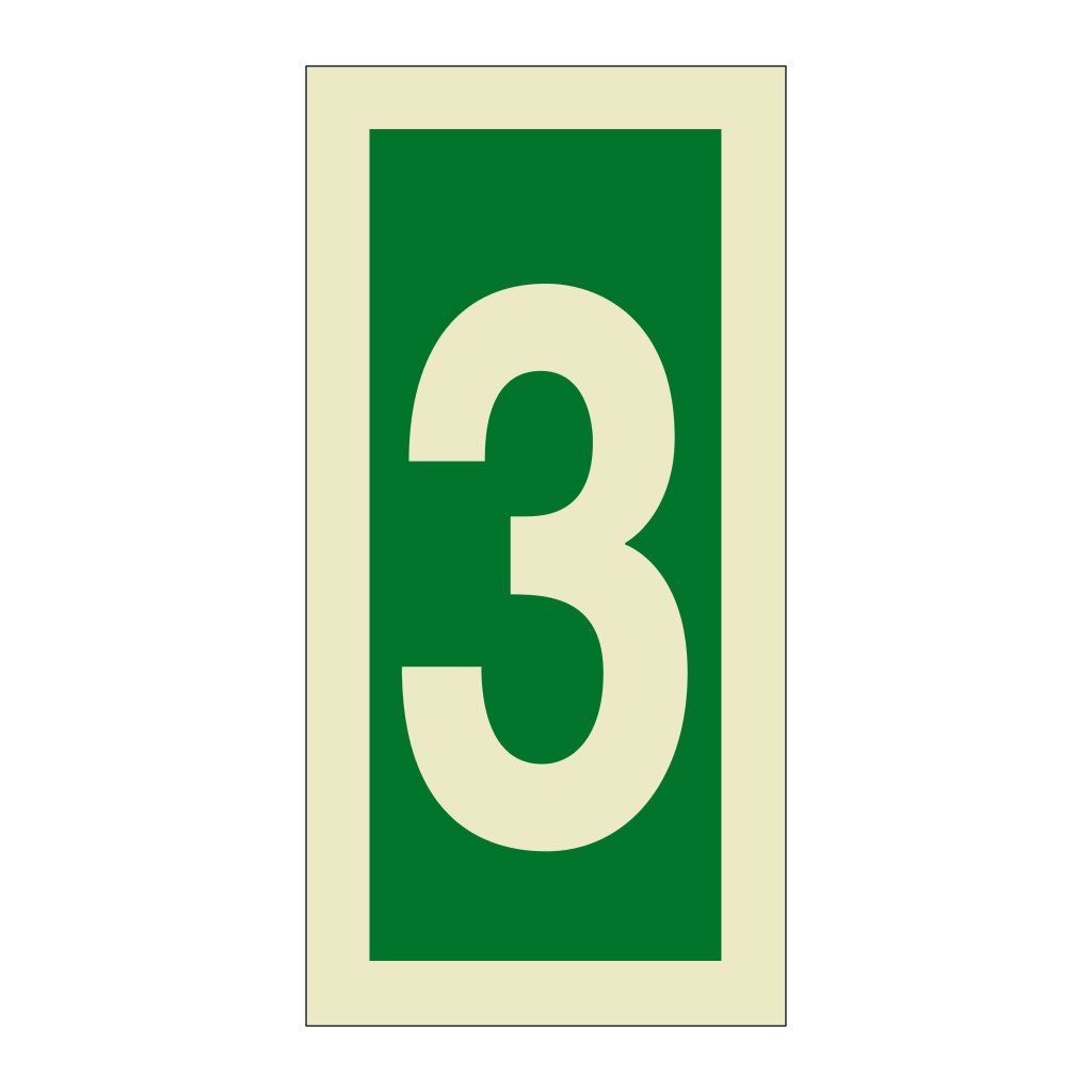 Number 3 (Marine Sign) | British Safety Signs