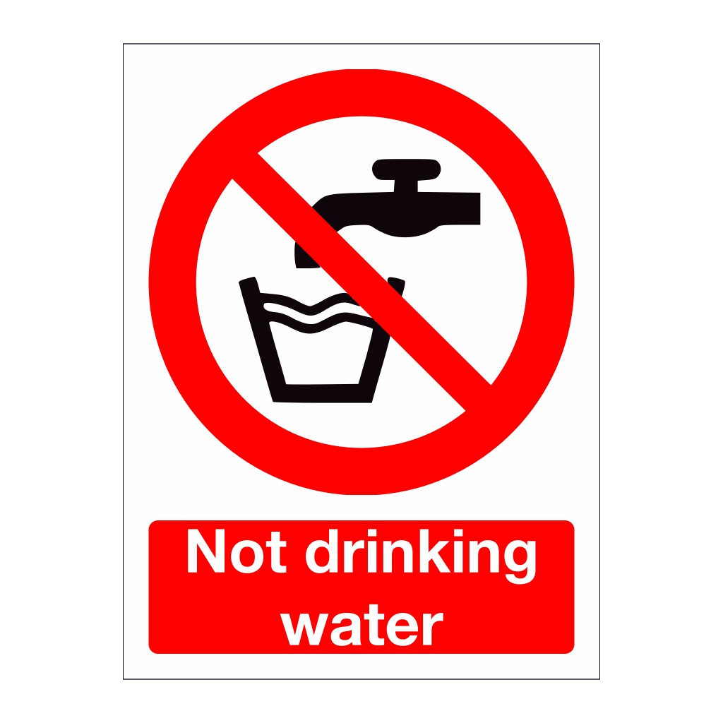 Not drinking water sign | British Safety Signs