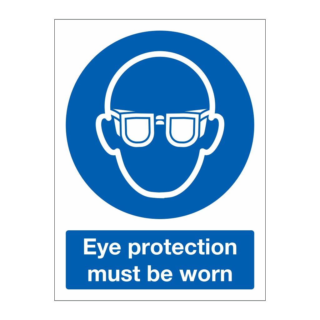 Eye protection must be worn sign | British Safety Signs
