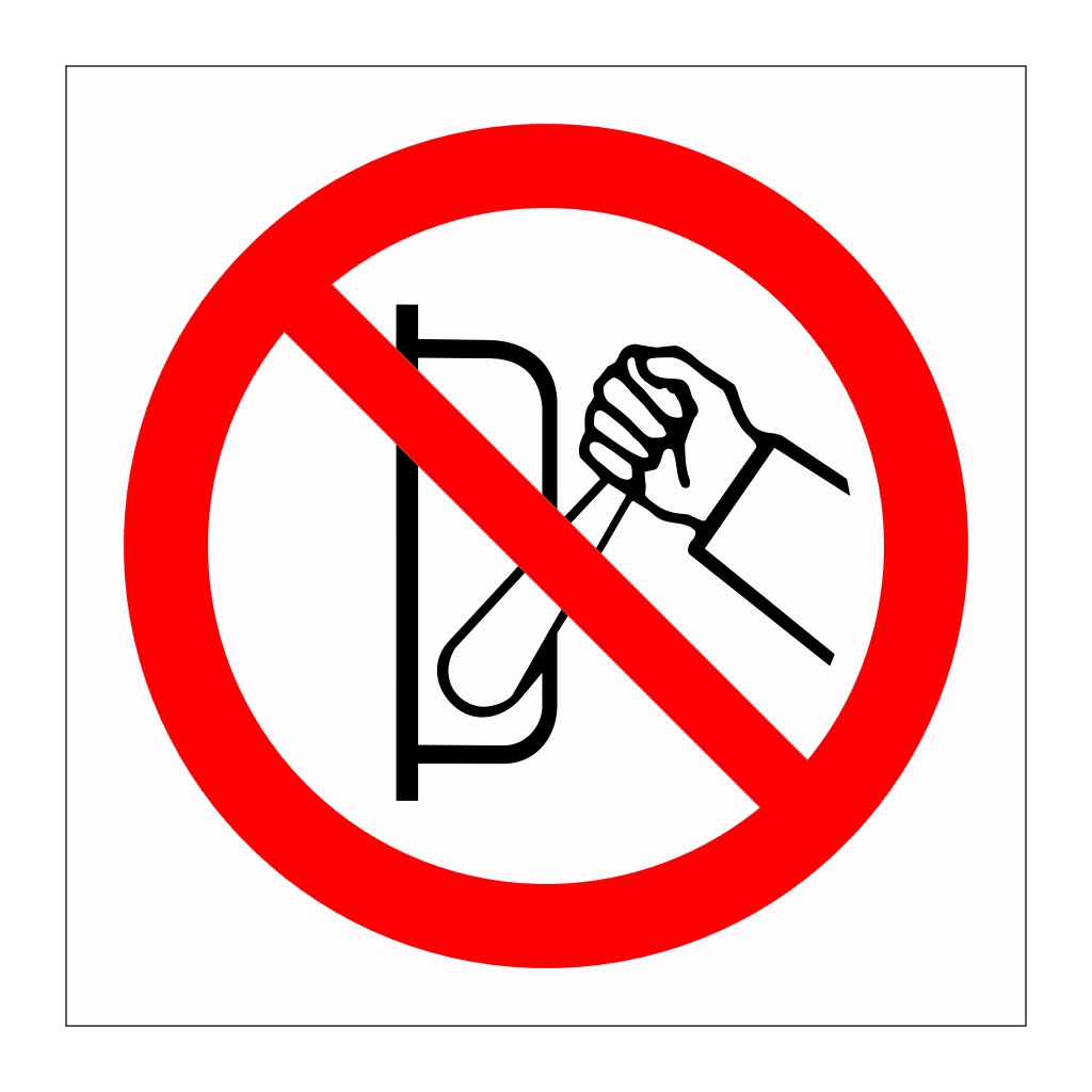 Do not operate symbol sign | British Safety Signs
