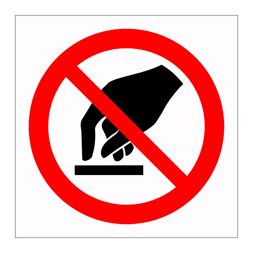 Do not touch symbol sign | British Safety Signs