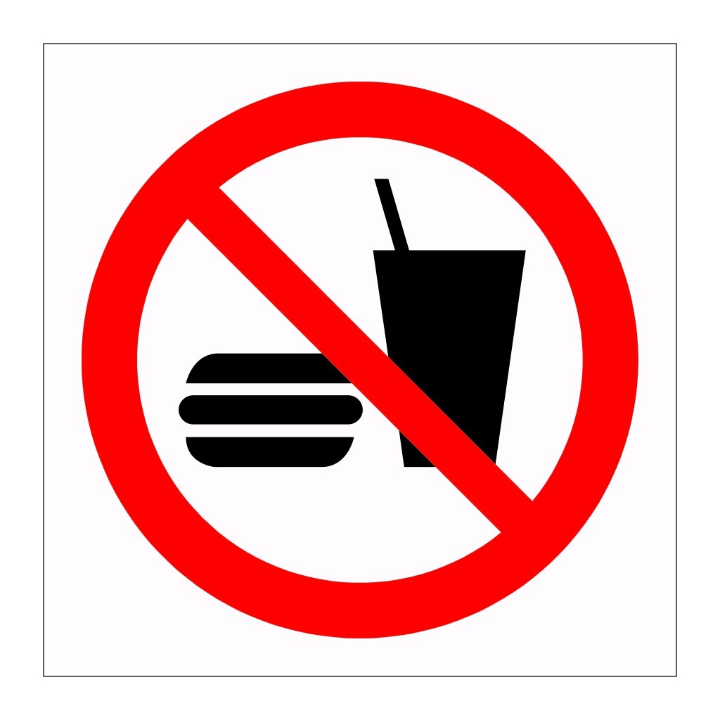 No eating or drinking symbol sign | British Safety Signs