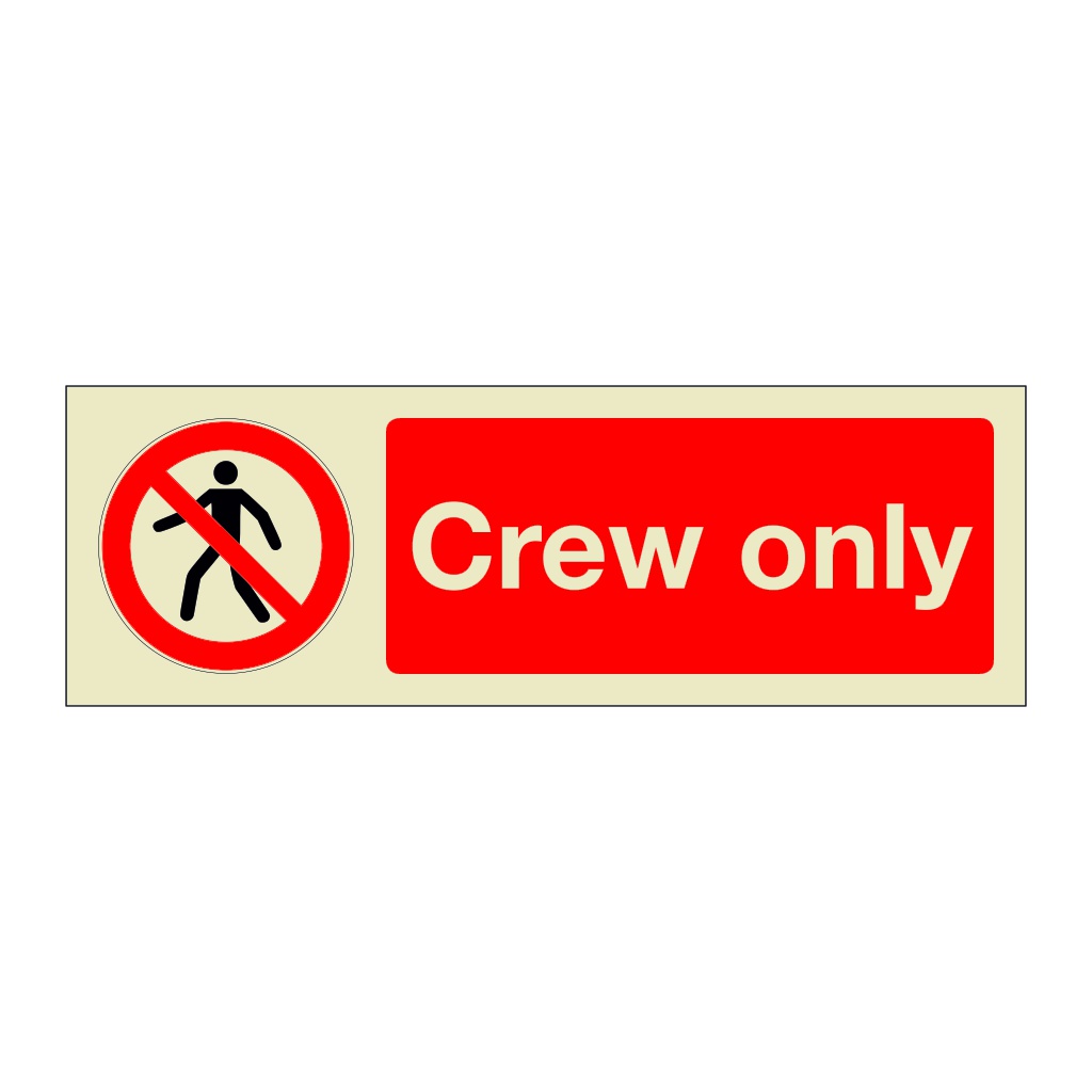 Crew Only (Marine Sign) | British Safety Signs