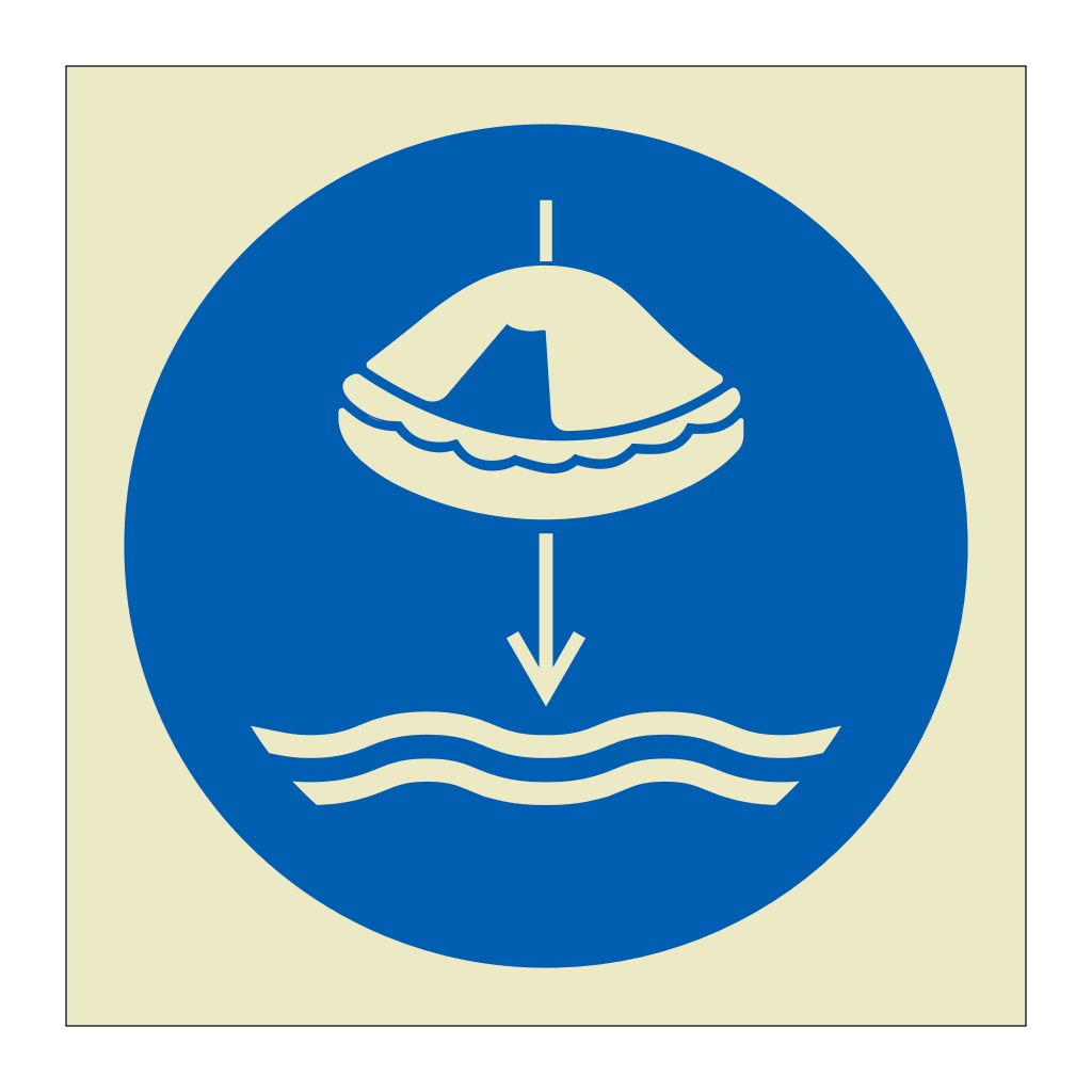 Lower liferaft to the water symbol 2019(Marine Sign) | BSS