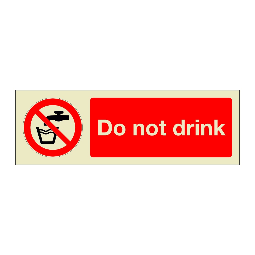 Do not drink (Marine Sign) | British Safety Signs