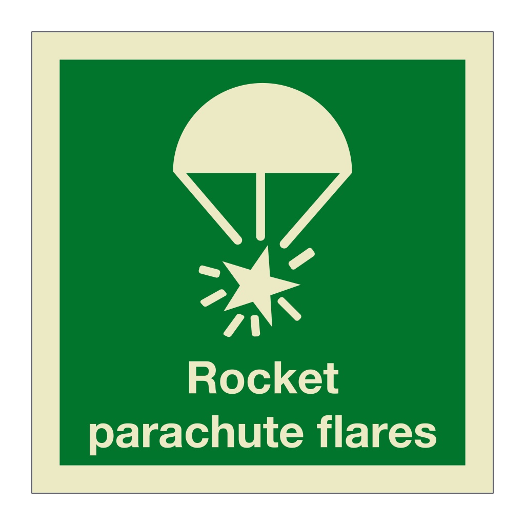 Rocket parachute flares with text 2019 (Marine Sign) | BSS