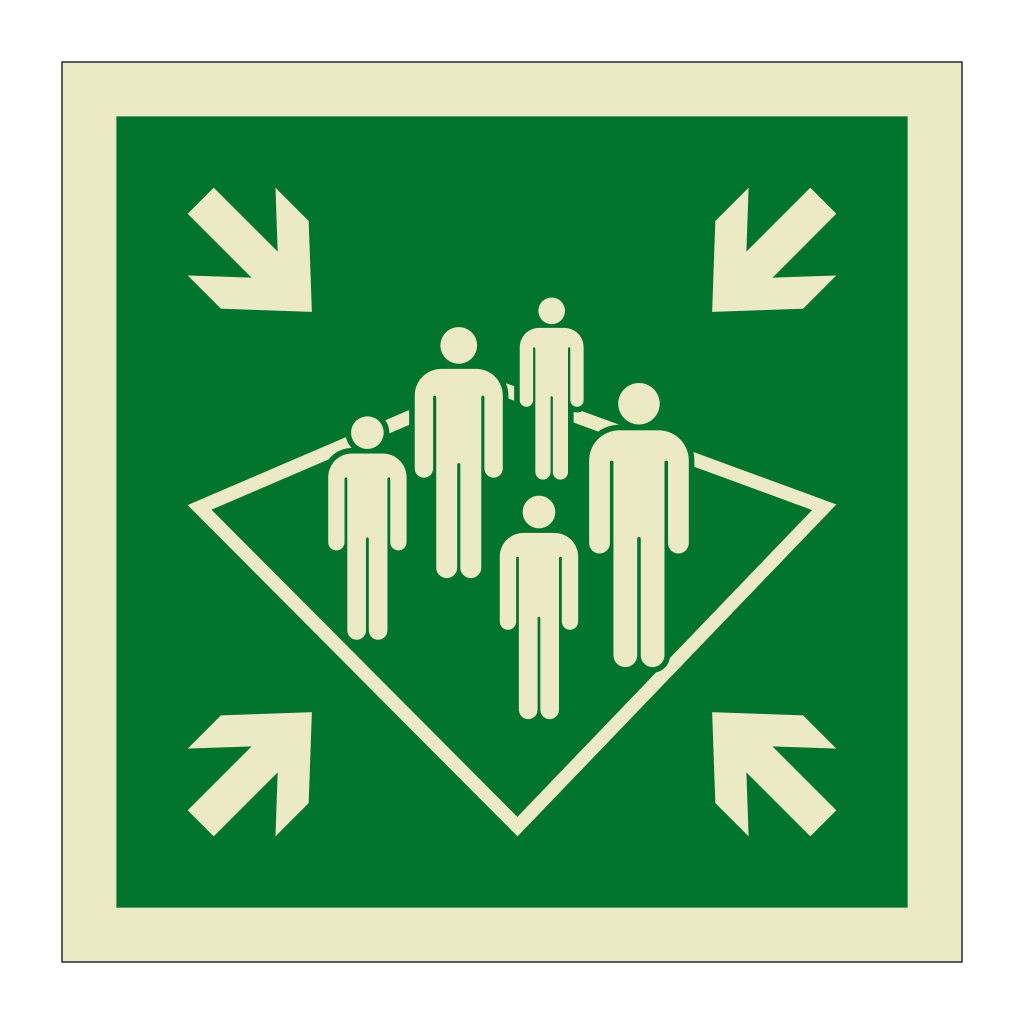 Assembly Muster Station Symbol 201(Marine Sign) | British Safety Signs