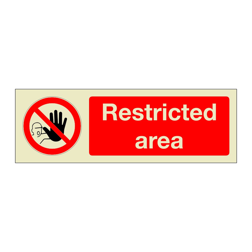 Restricted area (Marine Sign) | British Safety Signs