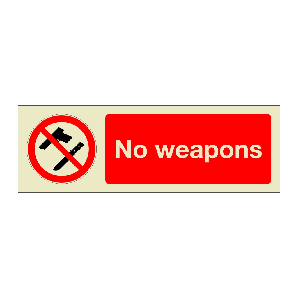 No weapons (Marine Sign) | British Safety Signs