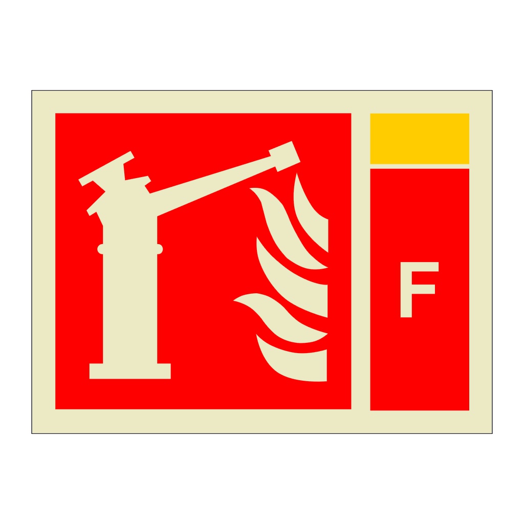 Fire monitor with Foam Identification | British Safety Signs