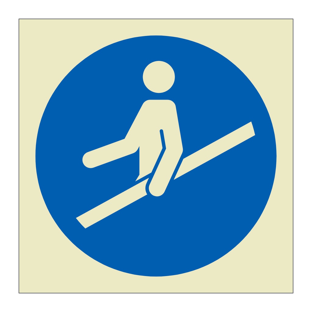 Use handrail symbol (Marine Sign) | British Safety Signs