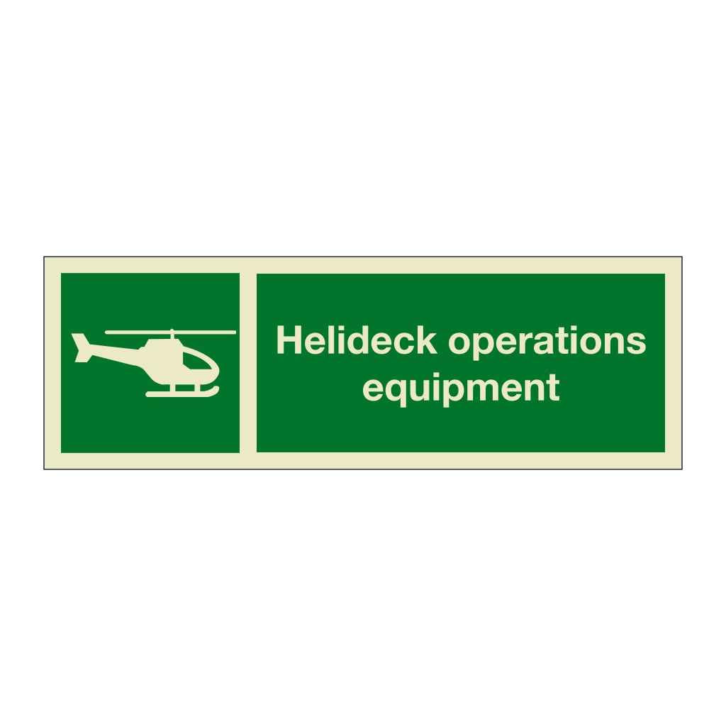 Helideck operations equipment (Marine Sign) | British Safety Signs