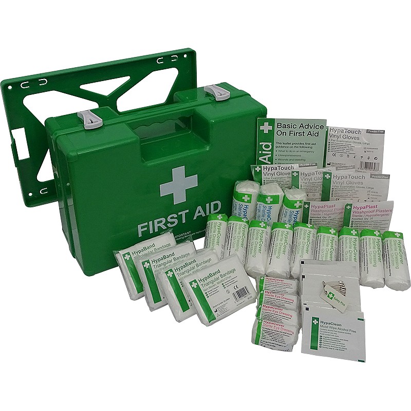 Deluxe 11-20 Persons Statutory First Aid Kit in Green Case | British ...