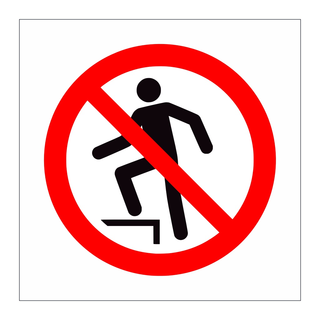Do not step symbol sign | British Safety Signs