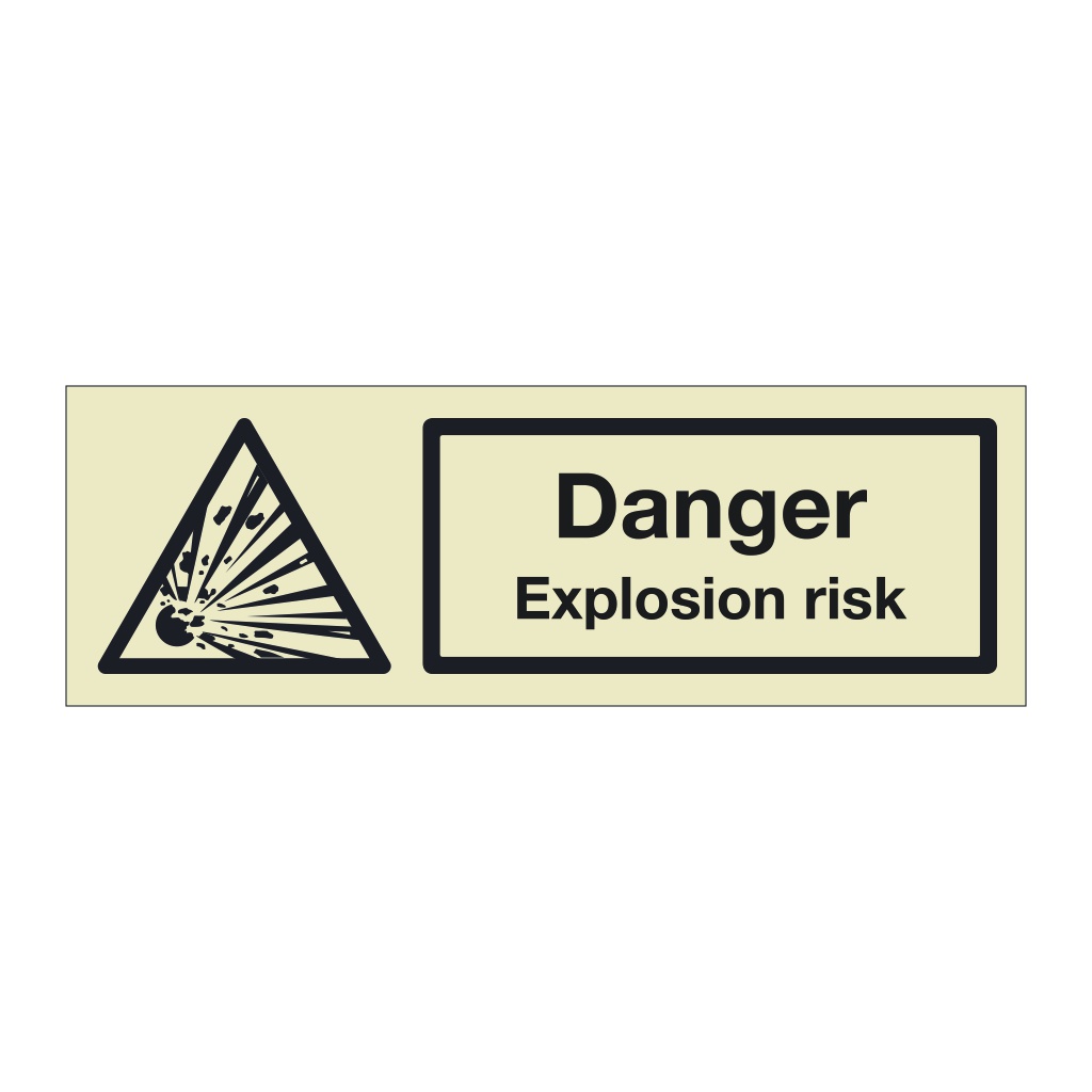 Danger Explosion risk (Marine Sign) | British Safety Signs