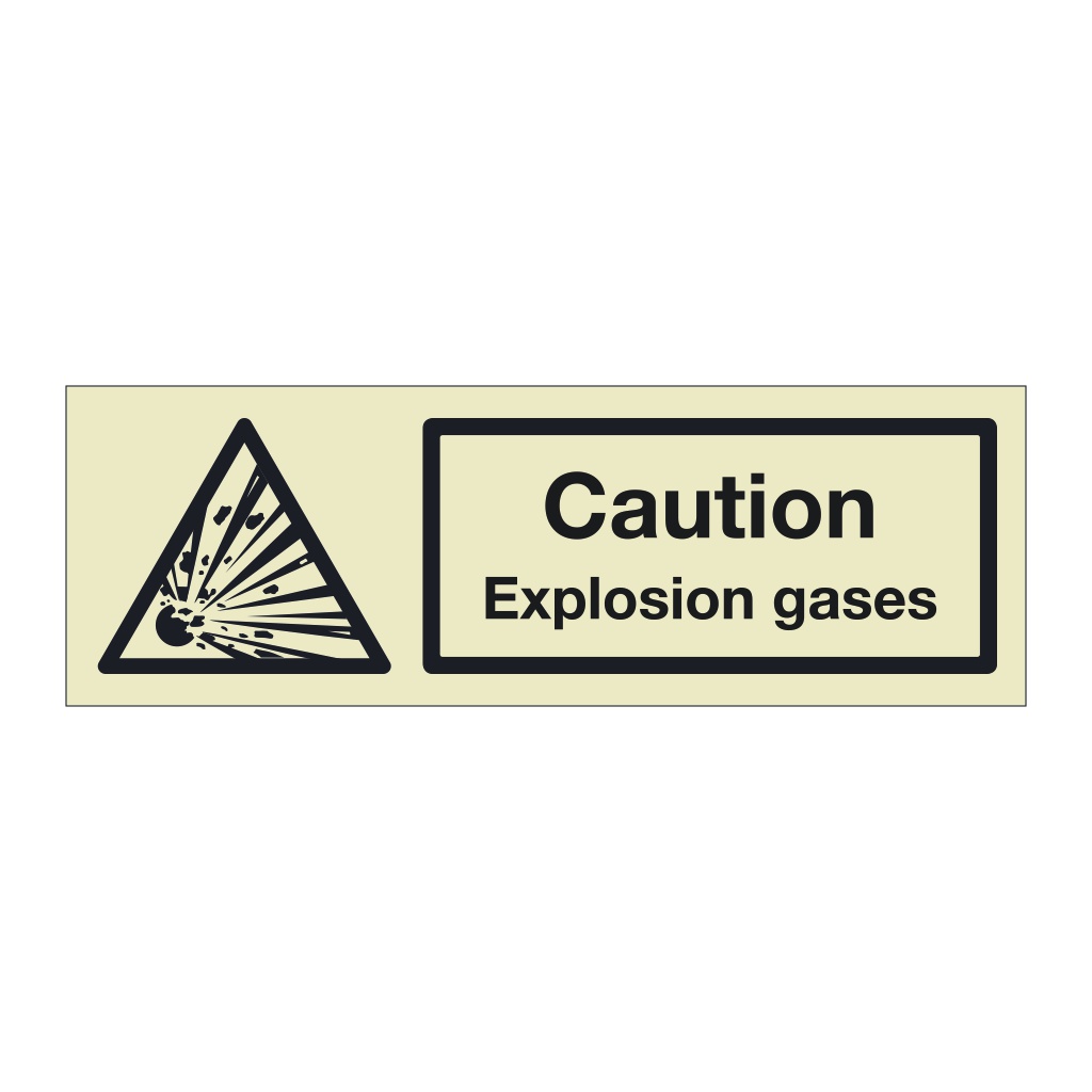 Caution Explosion gases (Marine Sign) | British Safety Signs