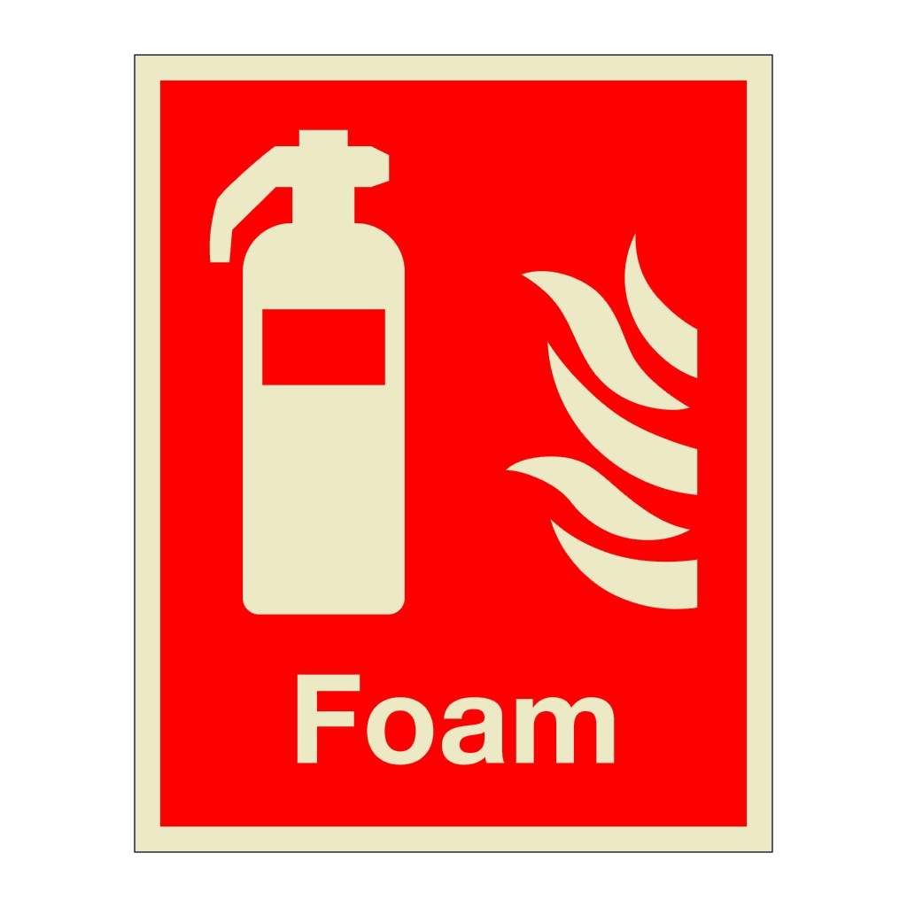 Foam with text (Marine Sign) | British Safety Signs