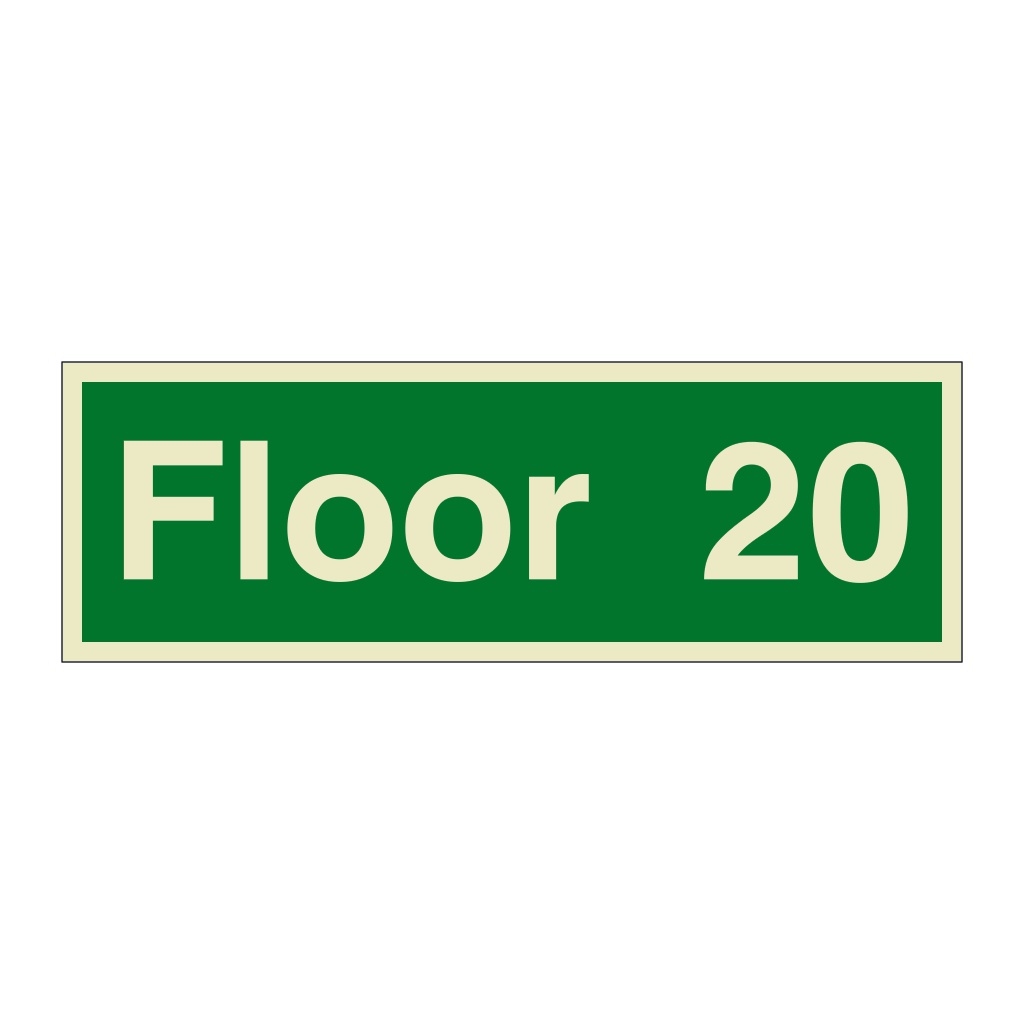 Floor 20 sign | British Safety Signs