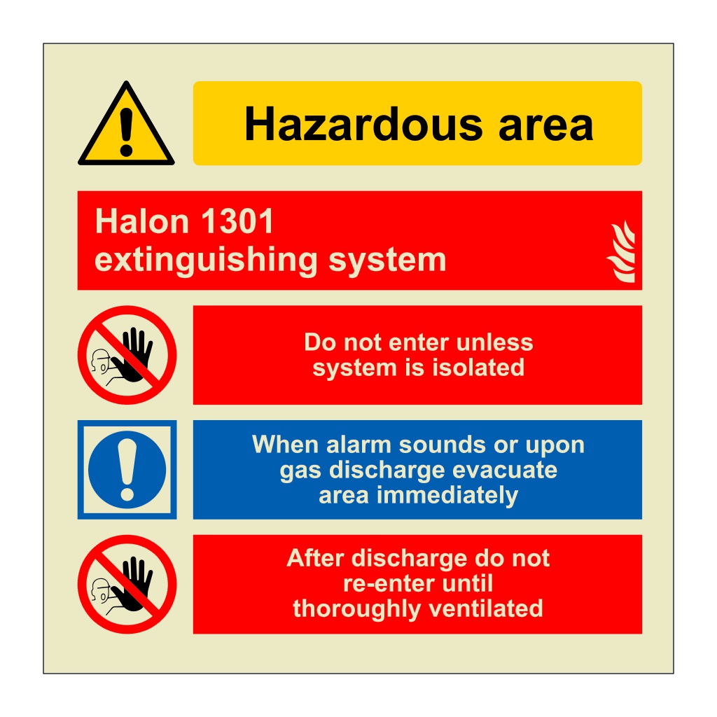 Halon 1301 extinguishing system (Marine Sign) | BSS