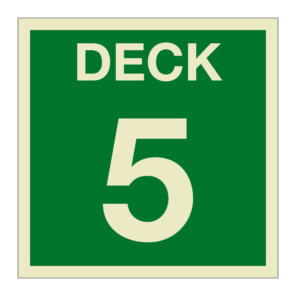 Deck 5 (Marine sign) | British Safety Signs