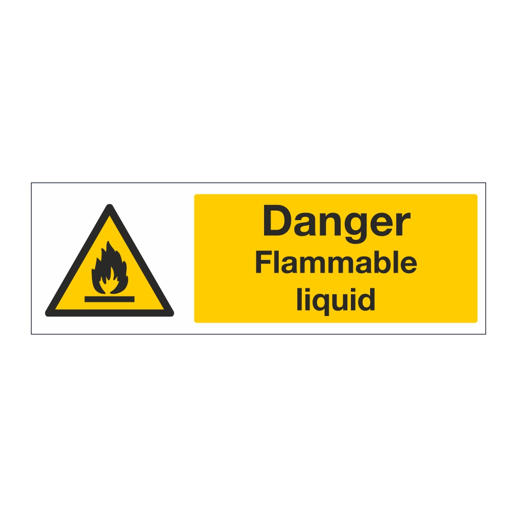 Danger Flammable liquid sign | British Safety Signs