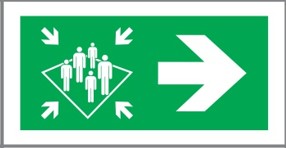 Assembly station with arrow right (LLL Marine Sign) | BSS