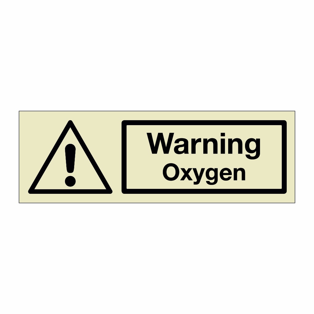 Warning Oxygen (Marine Sign) | British Safety Signs