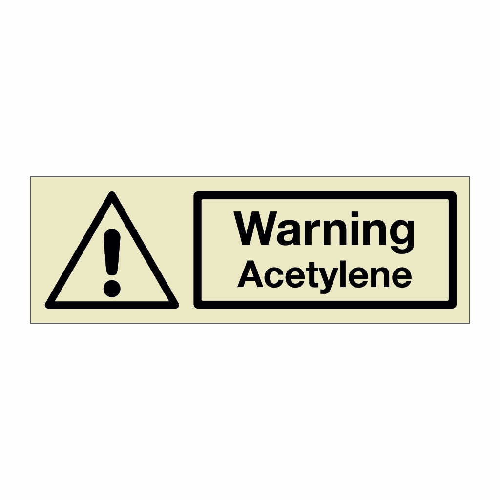 Warning Acetylene (Marine Sign) | British Safety Signs