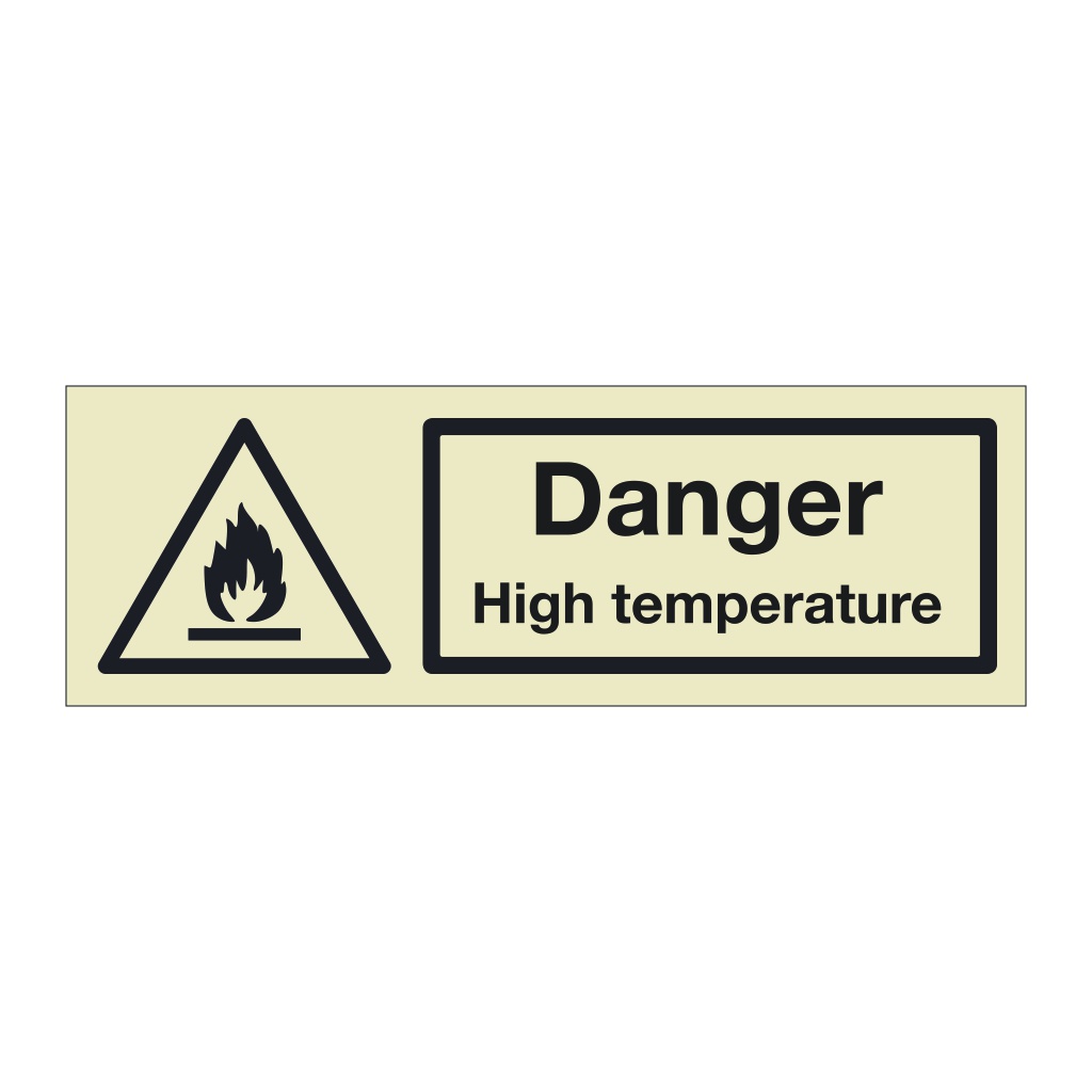Danger High temperature (Marine Sign) | British Safety Signs