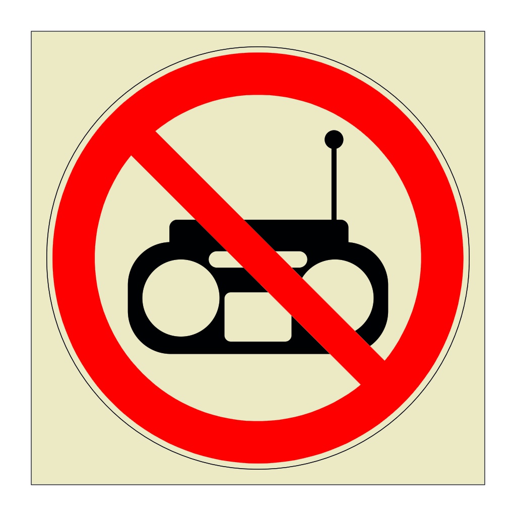 No radios symbol (Marine Sign) | British Safety Signs